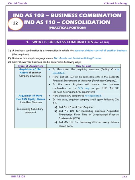 22 Ind As 103 Bc Pdf Goodwill Accounting Equity Finance