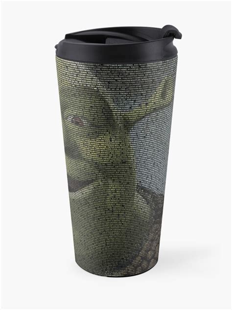 Shrek Entire Script With Shrek Face Travel Coffee Mug For Sale By Ghdparody Redbubble