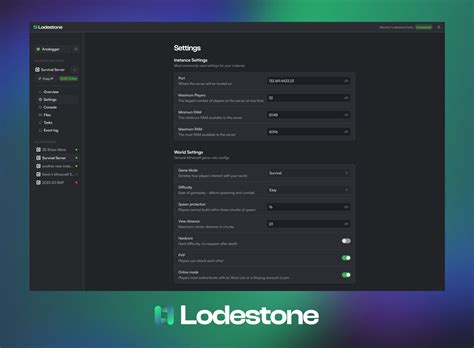 Announcing Lodestone A Self Hosted Minecraft Server Management Tool
