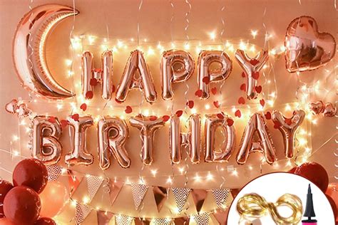 파티·이벤트용품 생일파티 풍선 용품 가랜드 홈파티 Led조명 손펌프 포함 47종 오늘의집 쇼핑