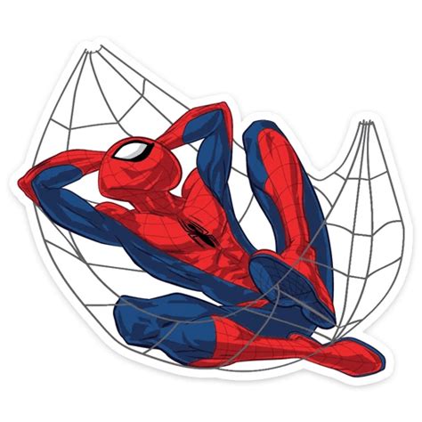 Spider Man Web Hammock Sticker Sticker Mania
