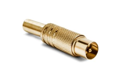 Tv Cable Plug Isolated Premium Photo