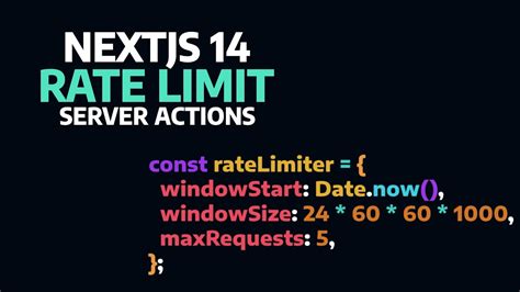 Add Rate Limit To Nextjs 14 Server Actions Youtube