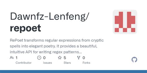 Github Dawnfz Lenfengrepoet Repoet Transforms Regular Expressions