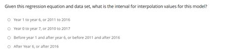 Solved Given The Following Regression Equation And Data Set