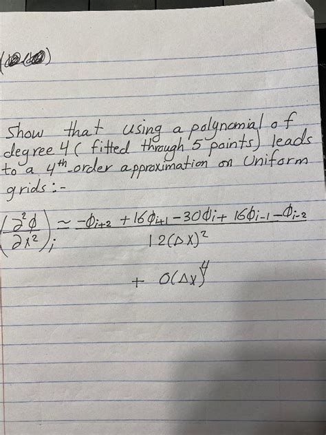 Solved To A Show That Using A Polynomial Of Degree Chegg Com