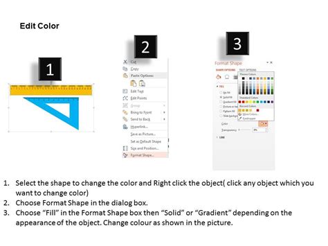 Ruler For Drawing And Measurement Powerpoint Templates