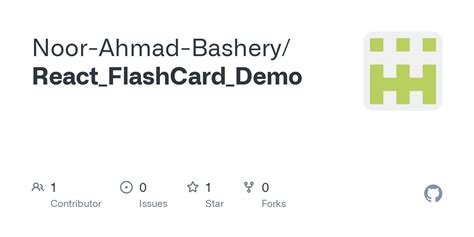 Github Noor Ahmad Basheryreactflashcarddemo