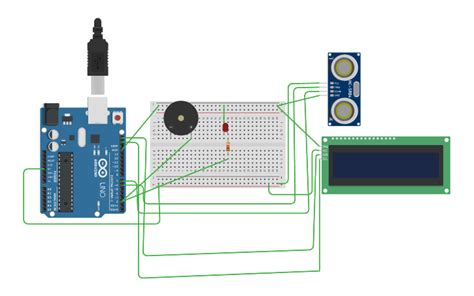 Circuit Design Practical 5 Ultrasonic Distance Sensor Tinkercad