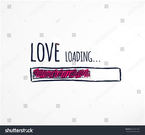 Vektor Stok Cinta Memuat Progress Bar Desain Ilustrasi Tanpa Royalti 237817051 Shutterstock