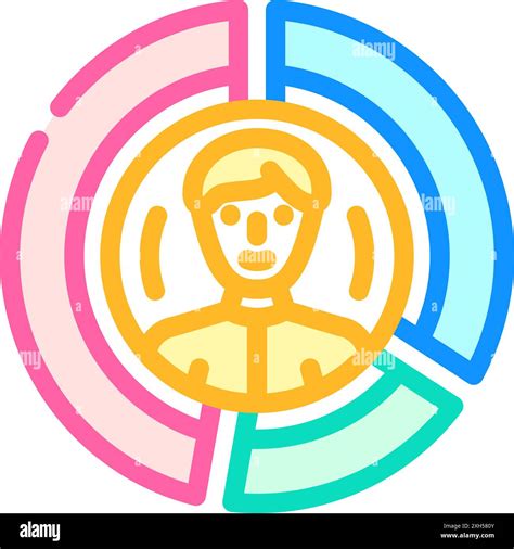 Customer Segmentation Business Process Color Icon Vector Illustration
