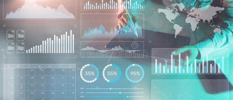 Data Analytics And Business Performance Metrics Visualization Stock