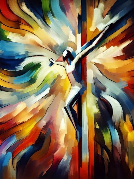 Premium Photo Jesus Christ On The Cross Colorful Abstract Background