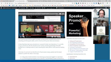 Webinar Replay Follow Up Video Wordpress For Toastmasters