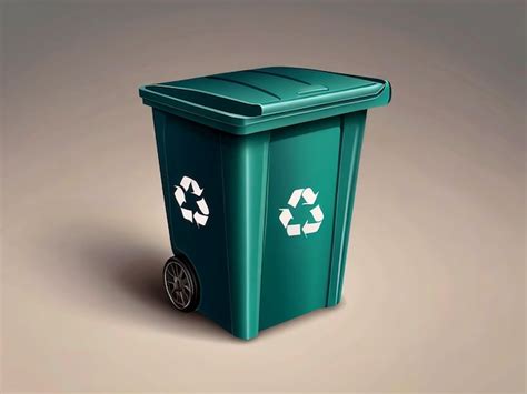Premium Vector A Green Recycling Bin With A Recycle Logo On It
