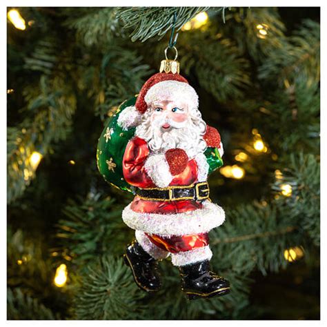 Santa Claus With Sack Of Ts Blown Glass Ornament 10 Cm Online