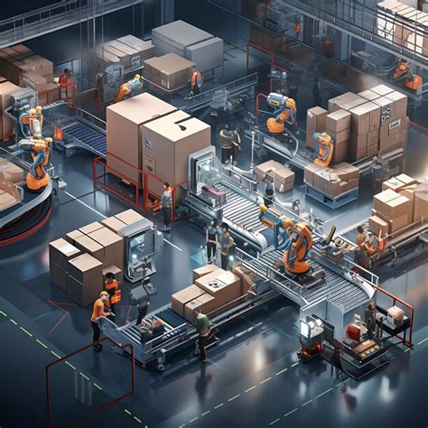 Premium Ai Image Illustration Efficient Warehouse Operation