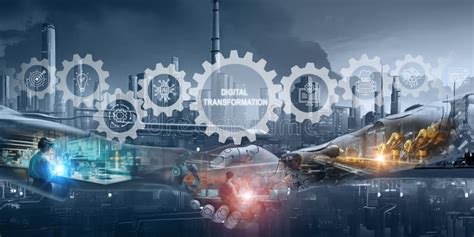 Digital Transformation In Business Concept Leveraging Modern Technologies Automation Data