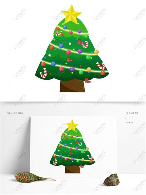 손으로 그린 창조적 인 크리스마스 트리 디자인 일러스트 Png 및 벡터 이미지 무료 다운로드 Lovepik