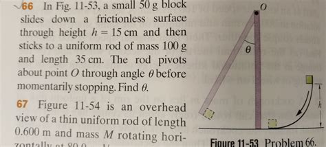 Solved 、66 In Fig 11 53 A Small 50 G Block Slides Down A