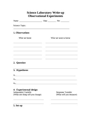 Science Laboratory Write Up Doc Template PdfFiller