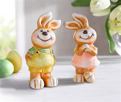Более не поставляются Декоративные фигуры зайчиков Радость праздника 2шт Высота 12см