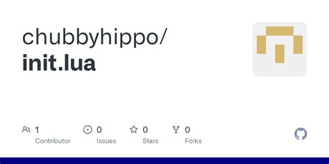 Github Chubbyhippo Init Lua