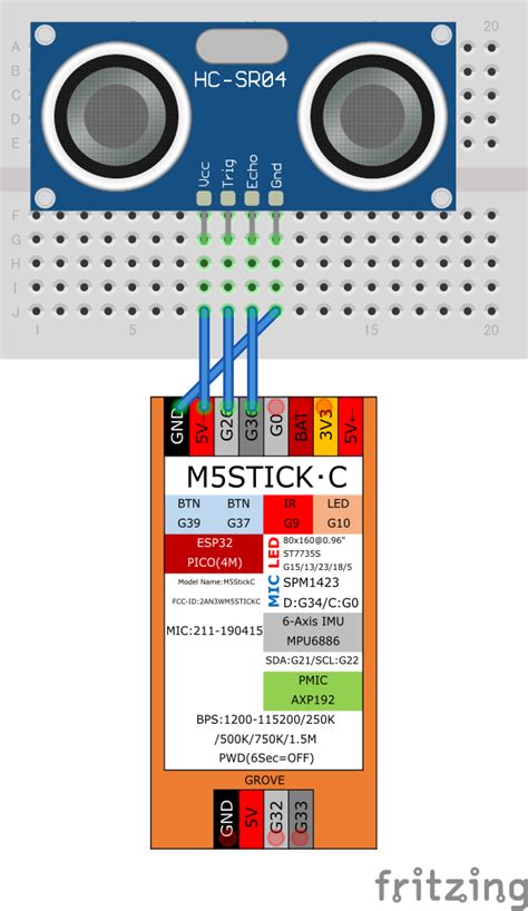 M5stickcesp32による「elegoo Arduino用uno R3スターターキット」を利用したarduino入門 その8 超音波センサモジュール Lang Ship