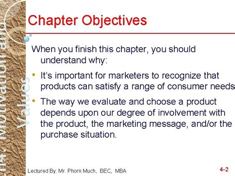 CHAPT ER 4 MOTIVATION And VALUES CONSUMER BEHAVIOR