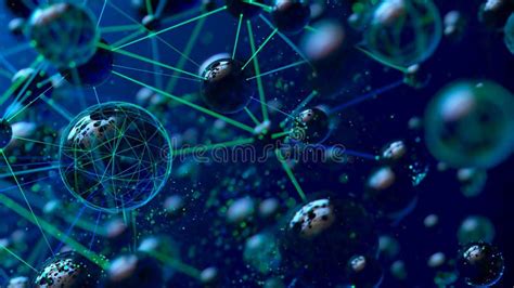 Interconnected Spheres A Digital Network Of Technology And Connectivity Stock Illustration