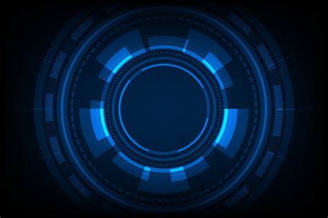 Abstract Blue Background With Circles Technology Background Hi Tech
