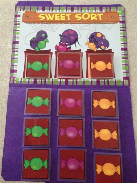 Color Sorting File Folder Game