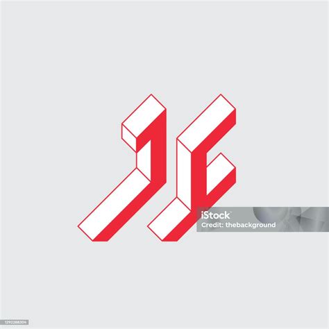 Jc 로고 또는 2 문자 코드 설계를 위한 Isometric 3d 글꼴입니다 편지 J와 C 모노그램 또는 로고 타입 3 차원 원본 문자입니다 0명에 대한 스톡 벡터 아트 및