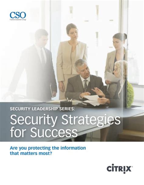 Security Strategies For Success Pdf