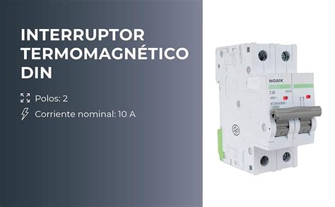 Iusa Interruptor Termomagnético Din 2 Polos 3 A Protege Tu Instalación Eléctrica Uso