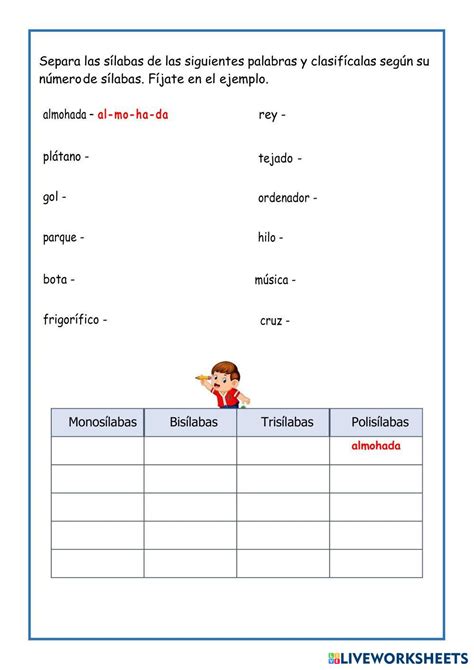 Ejercicios De Palabras Monosilabas Bisilabas Trisilabas Y Polisilabas Porn Sex Picture