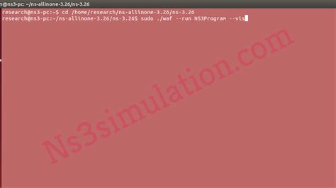 execution guide to run ns3 program