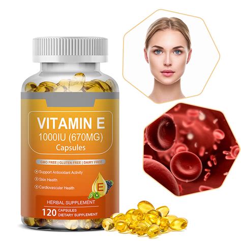 Jual Kapsul Suplemen Antioksidan Vitamin E 1000 Iu Untuk Kulit Wajah Dan Kesehatan Kekebalan
