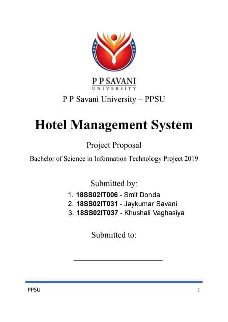 Hotel Management System Project Pptx