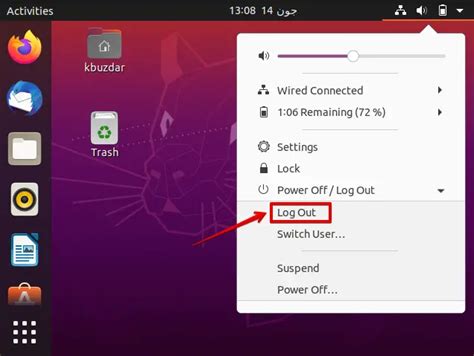 How Do I Log Out Of Ubuntu Vitux