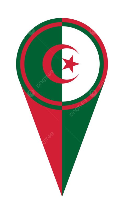 Algeria Map Pointer Location Flag Illusteation Marker Bubble Vector Illusteation Marker