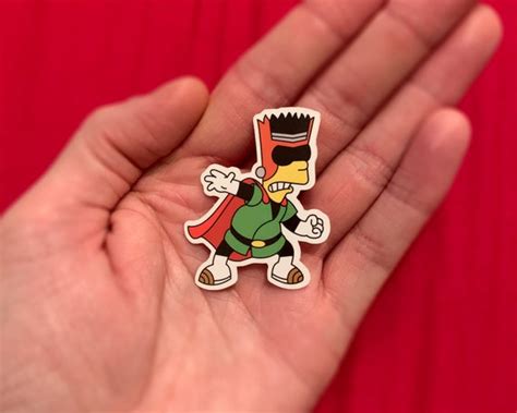 Great Bartman Sticker Bart Simpson X Gohan Mashup The Etsy