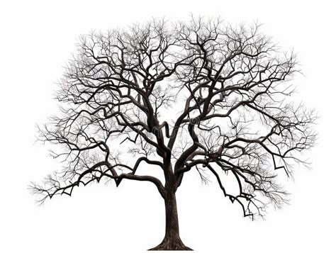 A Tree With No Leaves On It Is Shown Stock Image Image Of Leaves Black