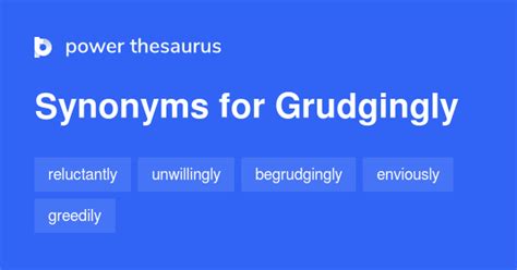 Grudgingly Synonyms 405 Similar Words And Phrases