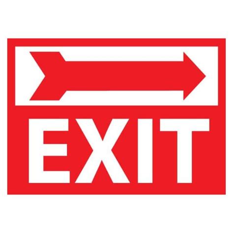 Exit W Red Right Arrow Visual Workplace Inc