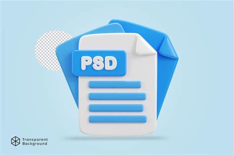 Premium Psd 3d Psd File Format Icon Vector Illustration