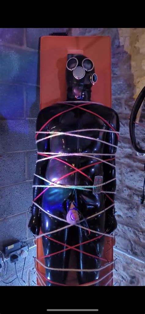 Full Rubber Gimp Tied In Electro Thisvid Com