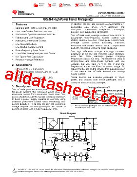 UC3854N Datasheet PDF Texas Instruments