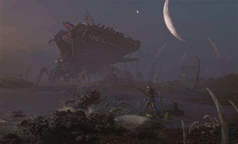 배경 화면 삽화 공상 과학 소설 Alien Planet 미래의 디지털 아트 생물 1920x1161 Wallpapermaniac 2171473 배경