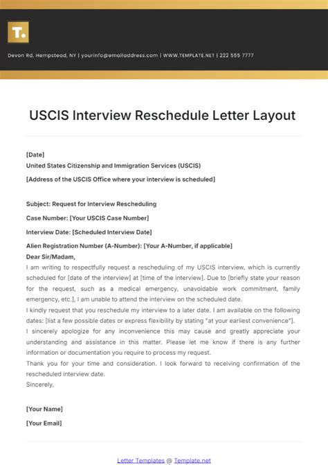 Free Reschedule Letter Templates Editable And Printable